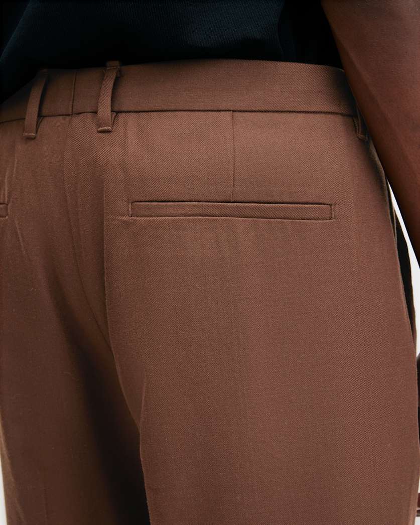 Tallis Slim Fit Cropped Tapered Trousers BLUNT BROWN | ALLSAINTS